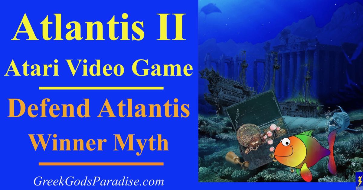 Atlantis II Atari Video Game - Defend Atlantis Winner Myth | Greek Gods ...