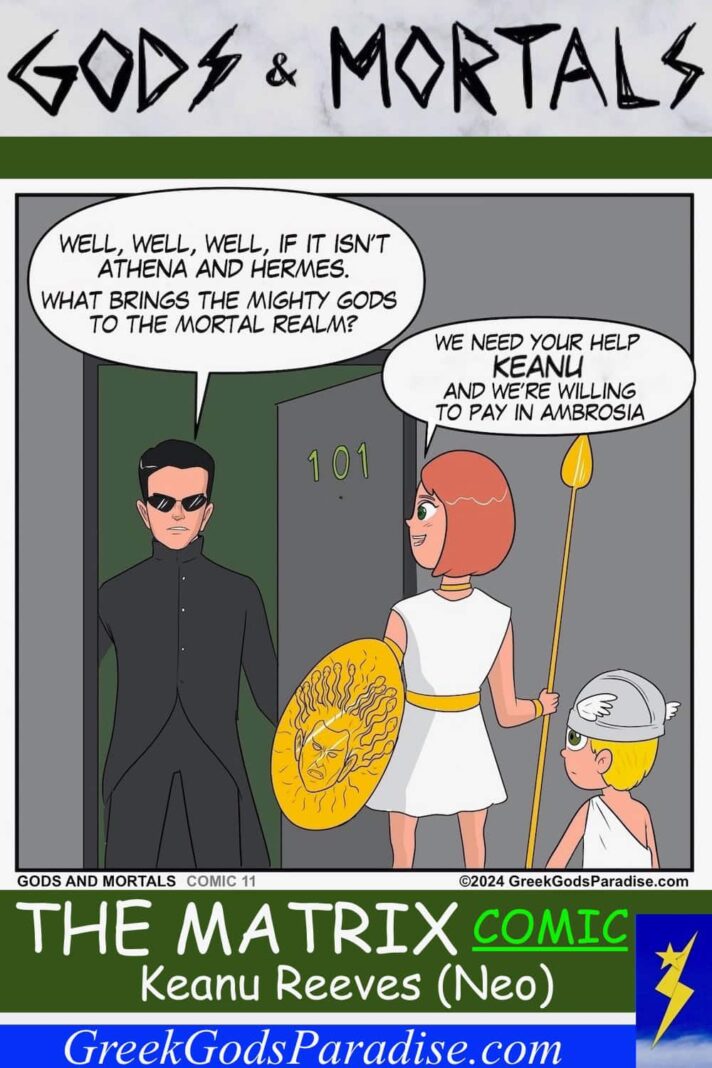 THE MATRIX Comic about Keanu Reeves (Neo) | Greek Gods Paradise
